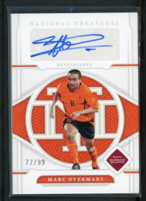 2022 MARC OVERMARS 72/99 AUTO PANINI NATIONAL TREASURES FIFA ROAD TO ...