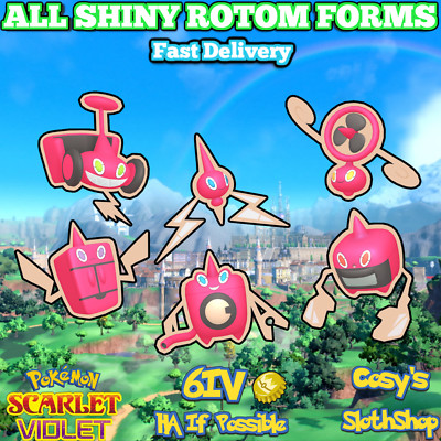 x6 SHINY ROTOM + ALL FORMS 6IV BATTLE-READY SCARLET and VIOLET | eBay