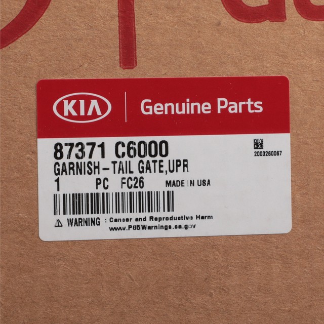 Kia OEM 2016 Sorento Liftgate Tailgate Hatch-trim Molding 87371C6000 ...