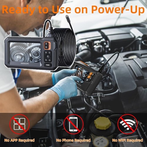 IP67 Semi-Rigid Cable Inspection Camera 1920P HD Digital Borescope Car ...