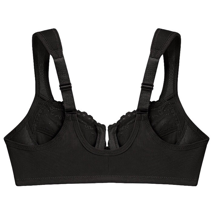 44C- Glamorise plus size women’s wonder wire lace front closure bra ...