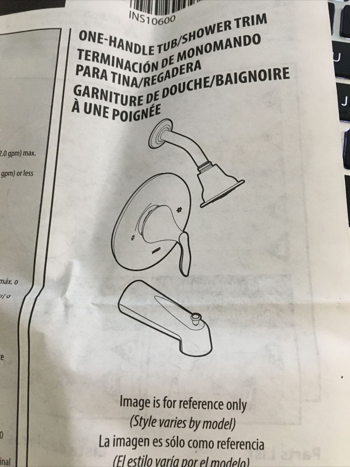 MOEN CHATEAU CHROME TL183 Handle Tub/Shower Trim * New | eBay