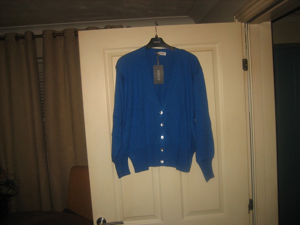 kettlewell susanna cardigan size small royal blue | eBay UK