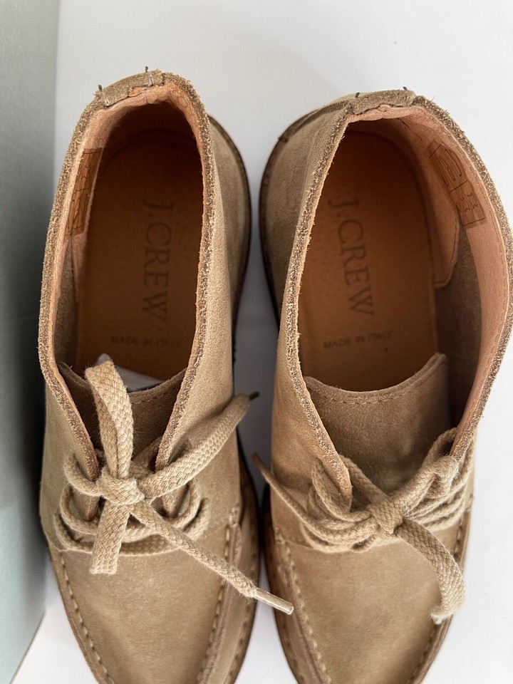 J.Crew NWB Suede Macalister boot with moccasin toe Stone Size 7-M Made ...