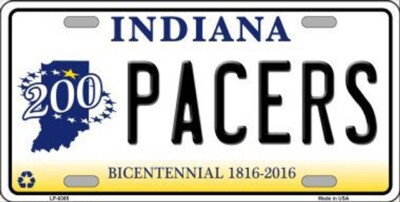 Pacers Indiana Novelty Metal License Plate Tag | eBay