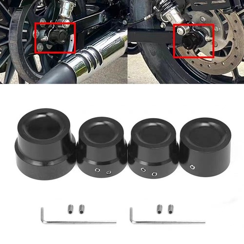 Motorcycle Axle Nut Cover Cap kit for Harley Dyna Softail Electra ...