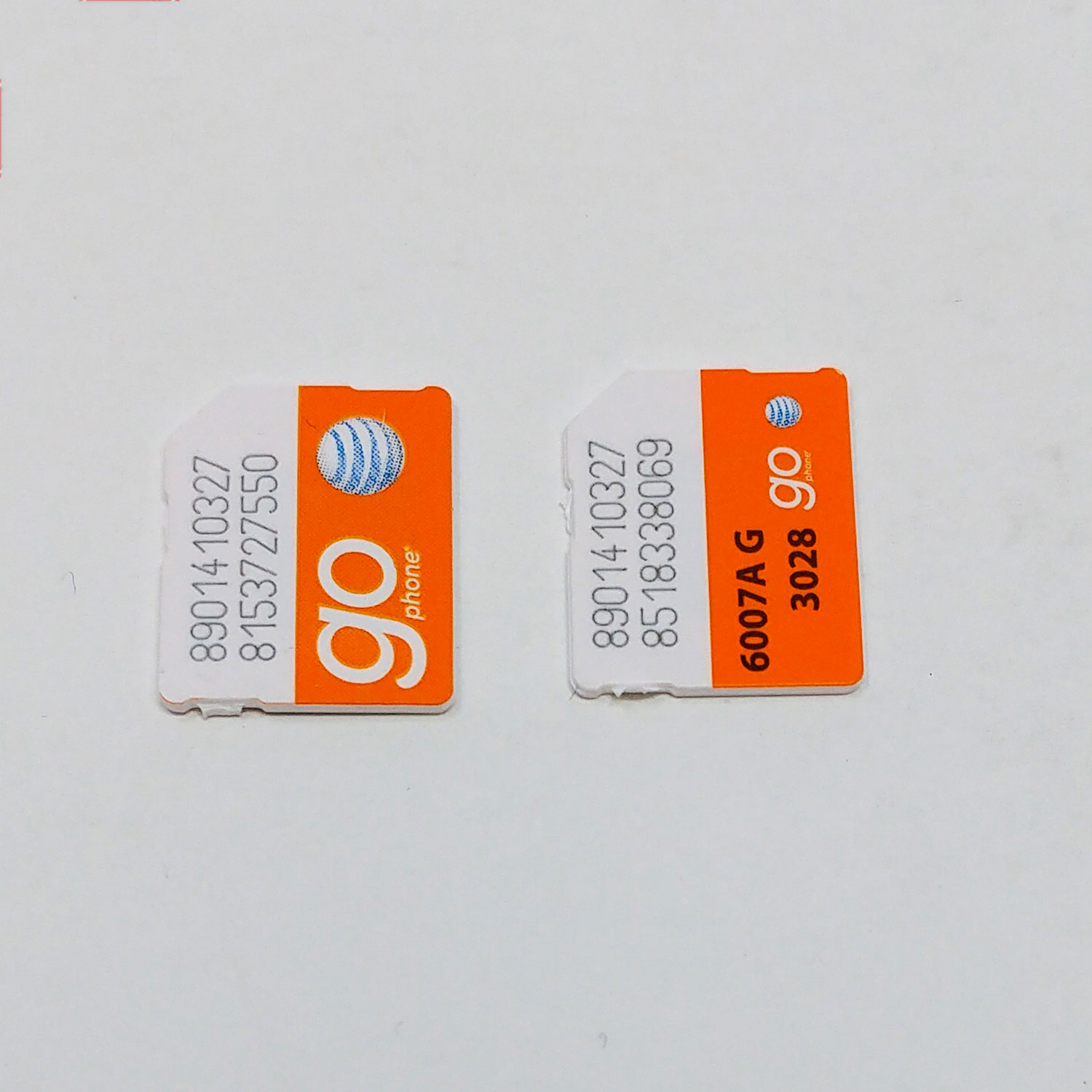 Lot of AT&T Go Phone Standard SIM Card 4G LTE 3FF - Never Activated ...