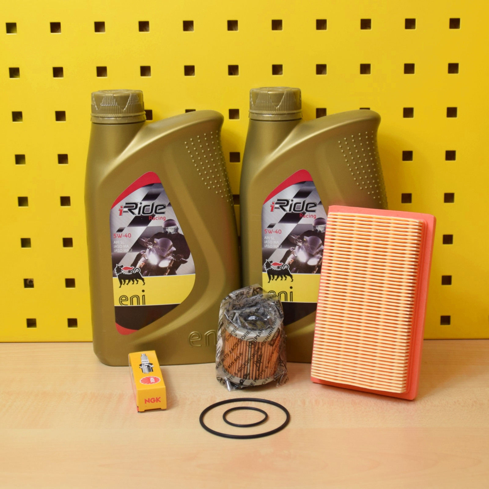 Aprilia RS4 RS 125 Original Oil Filter Air Filter NGK Oil Eni I-Ride ...