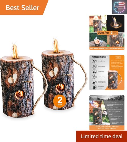 Sustainable Timber Torch Fire Logs - Easy, Long Burning Mini Campfire ...