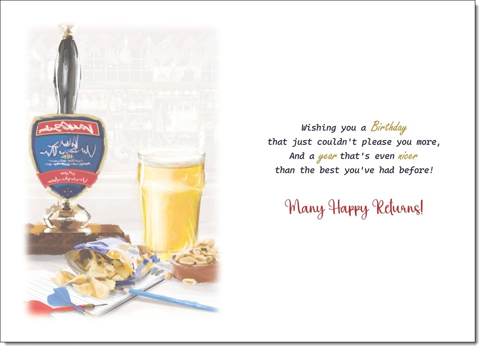 Doodlecards Godson Birthday Card Draft Beer | eBay UK