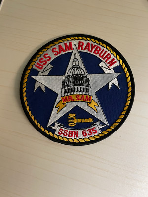 5" NAVY USS SAM RAYBURN SSBN-635 TEXAS CAPITAL LONE STAR EMBROIDERED ...