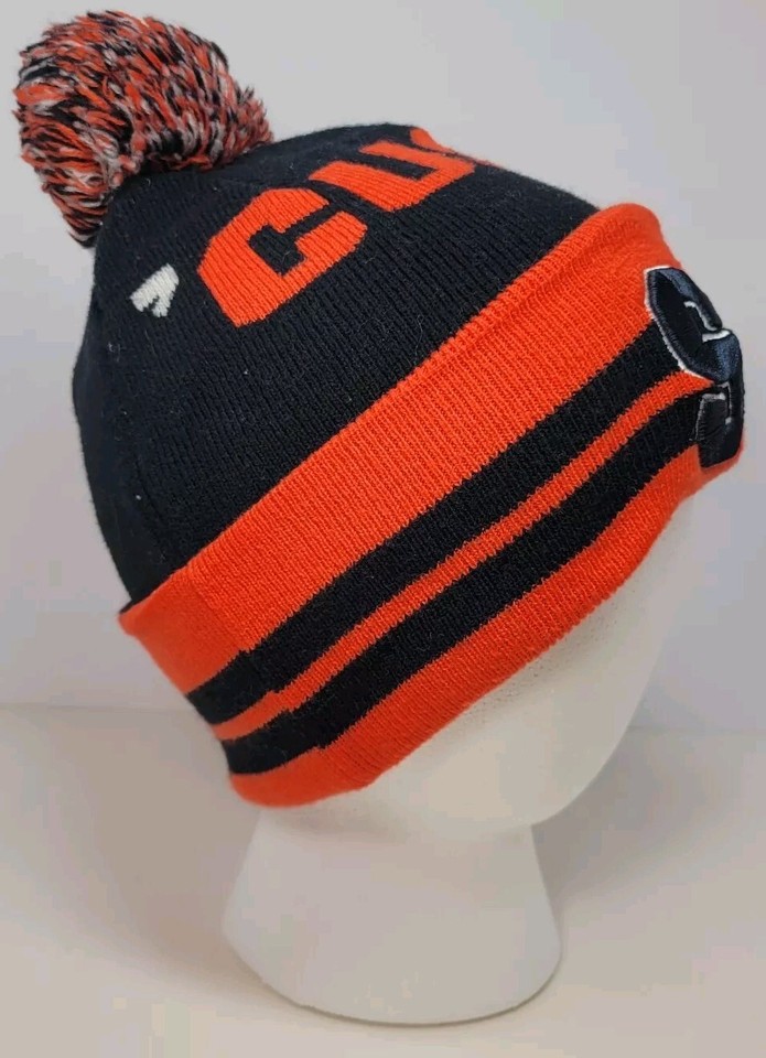 New Era NCAA Football Syracuse Orange Knit Beanie Pom Cap Cotton ...