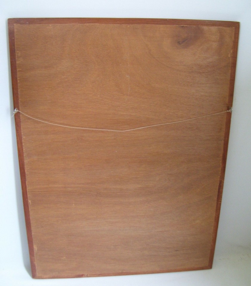 Rare Vintage Marquetry Inlay Wood Asian Art Dancers Malu Soldier 18x24 ...