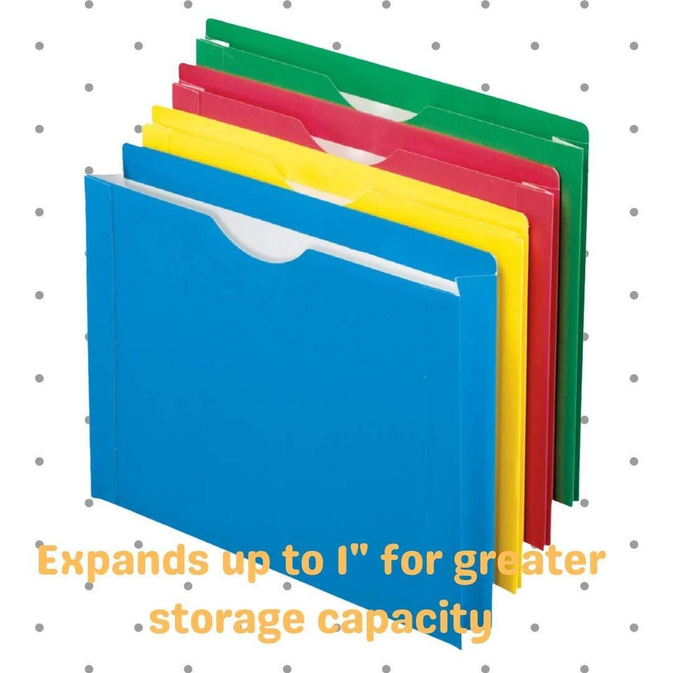File Folders Expandable Plastic, File Pockets, Moisture Resistant ...