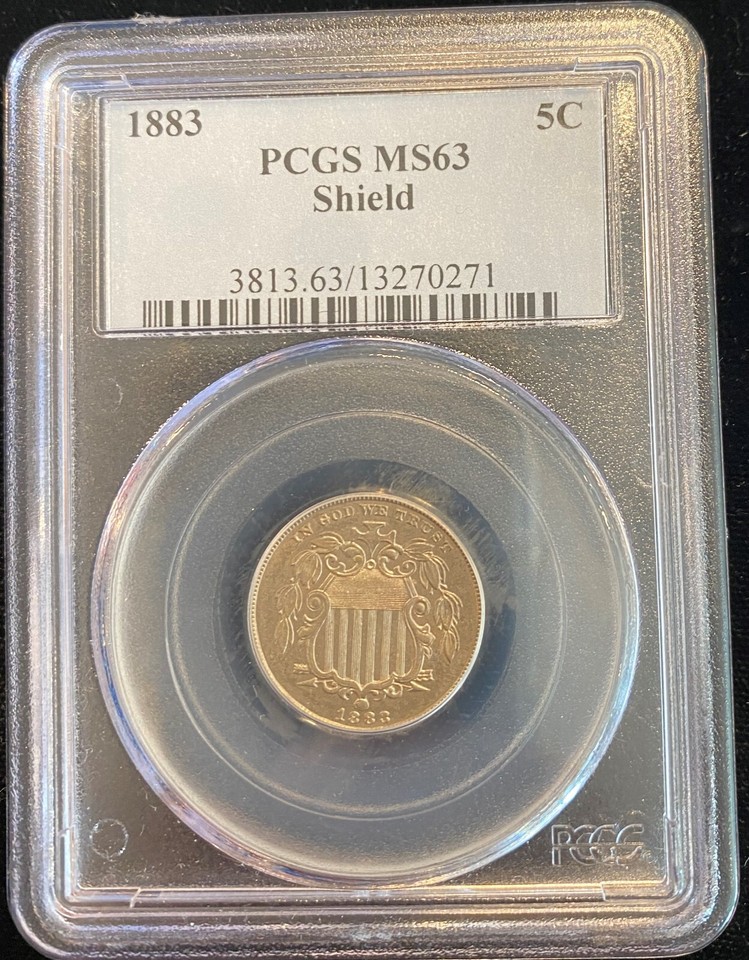 1883 Shield Nickel PCGS MS63 | eBay