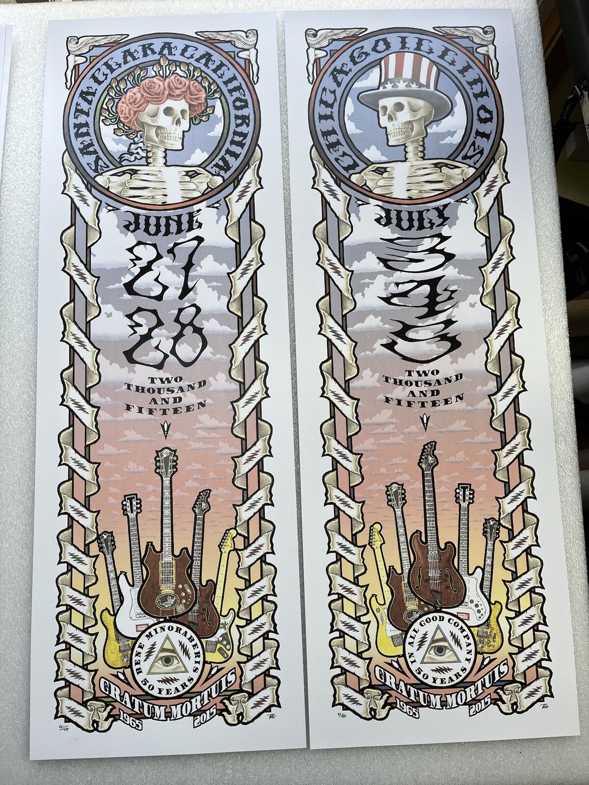 Grateful Dead Fare Thee Well GD50 Posters Santa Clara Chicago Terry ...