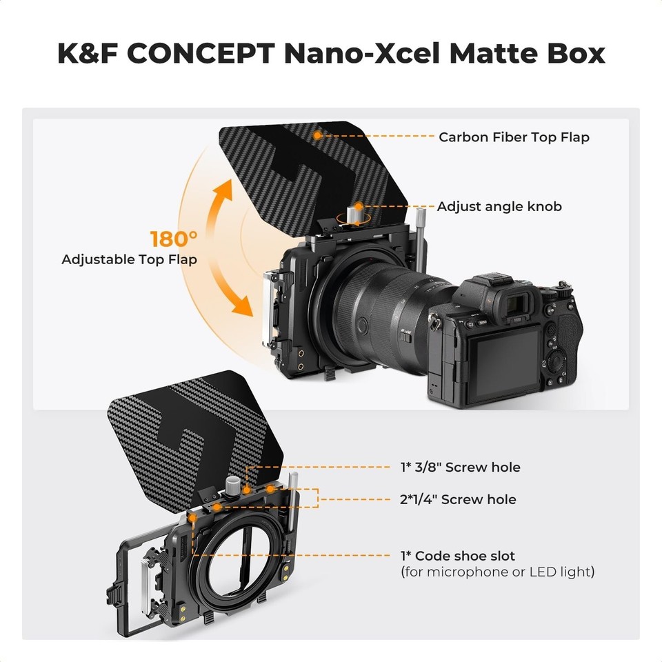 K&F Concept Mini Matte Box+ND4+ND32 4x5.65 Filter Filter Kit | eBay