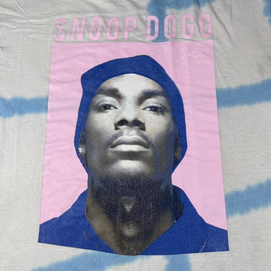 Snoop Dog Shirt Mens Medium White Rap Tie Dye Calvin Broadus Snoop Dog Shirt Mens Medium White Rap Tie Dye Calvin Broadus