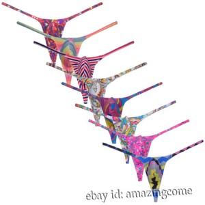 Men Swim Thong G-Strings Nylon Underwear Bulge Pouch Sport String ...