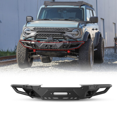 Front Bumper For Ford Bronco 2021-2026 Heavy Duty Steel Assembly w ...