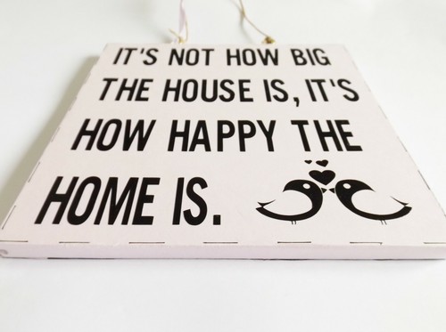 Happy Home Family Quote Wall Plaque Sign Home Decor Sentimental New ...