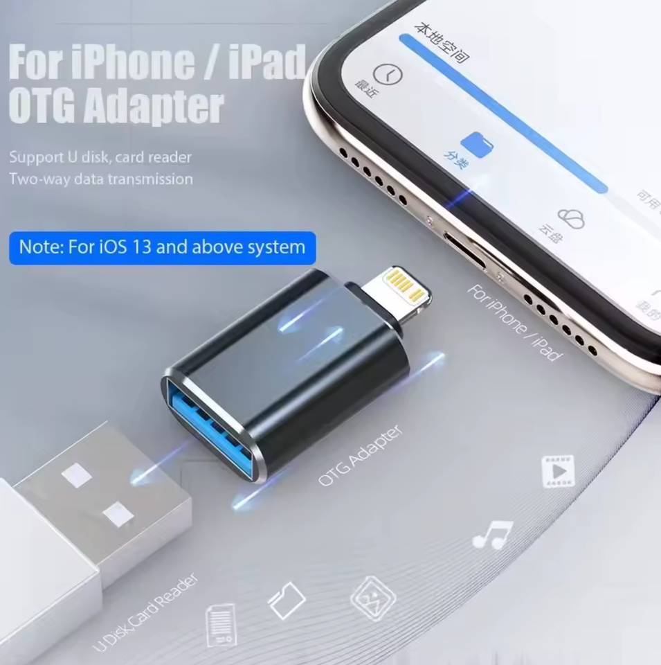 USB 3.0 Female Connector for iPad Max Pro Plus iPhone OTG Adapter IOS 8 ...