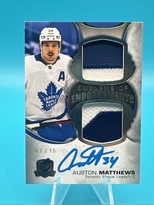 20-21 The Cup Auston Matthews Emblems Of Endorsement Patch Auto /15 | eBay