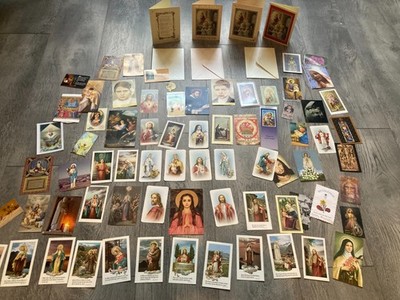 Catholic Vintage Holy Cards Massive Job Lot Jesus Mary Saints x78 | eBay UK