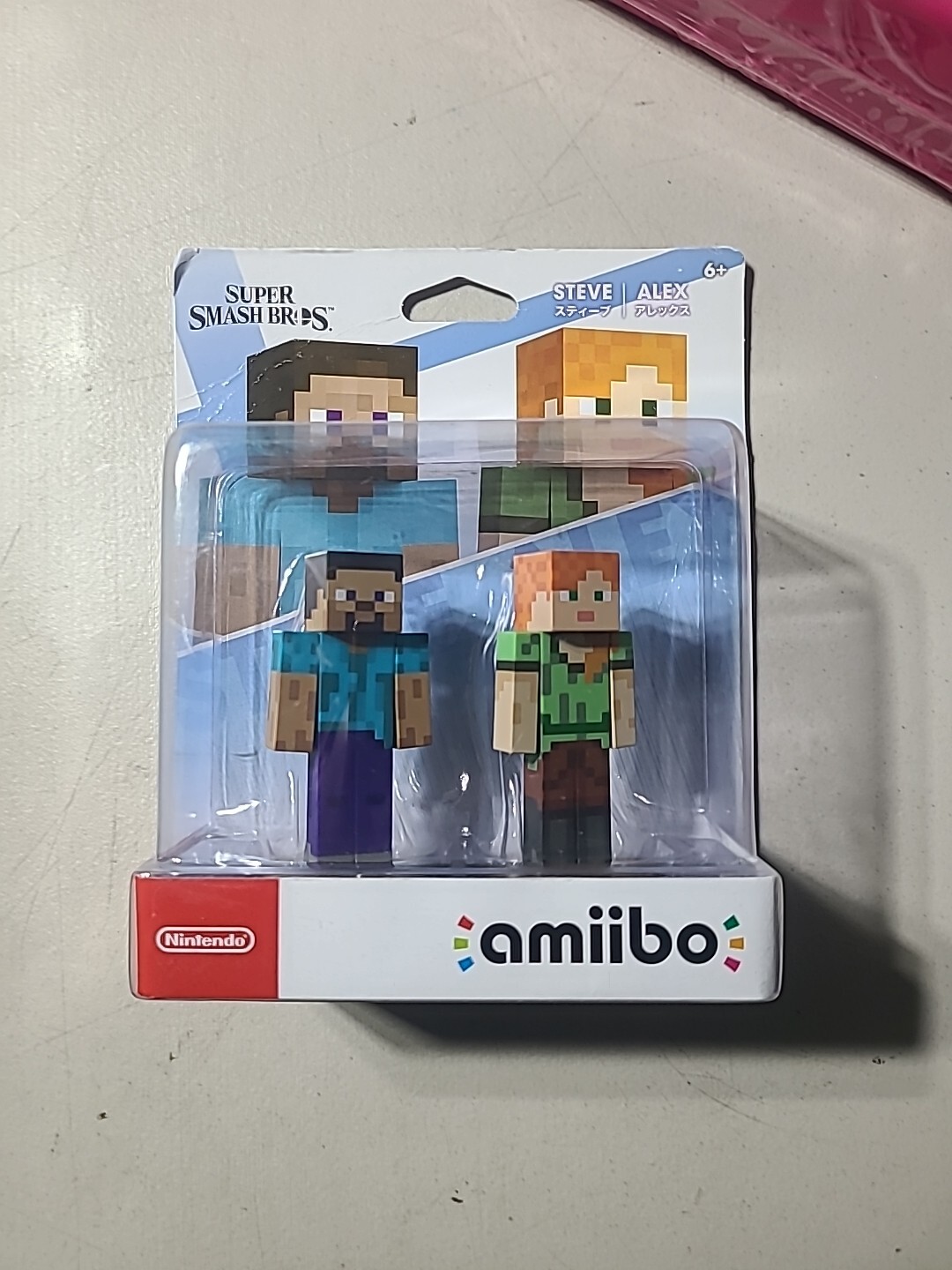 Super Smash Bros. Series Steve and Alex amiibo Minecraft New Damaged ...