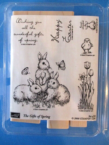 Stampin' Up THE GIFTS OF SPRING Rubber Stamps EASTER RABBIT Chick ...