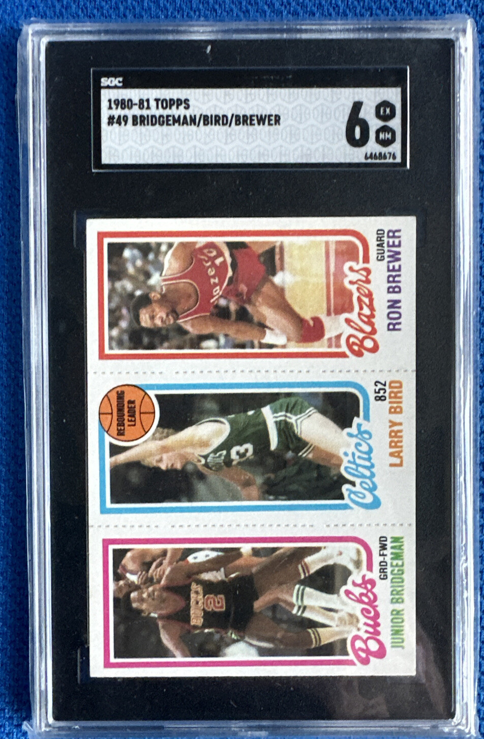 1980-81 Topps #49 🔥Larry Bird Rookie / Bridgeman / Brewerr SGC 6🔥 | eBay