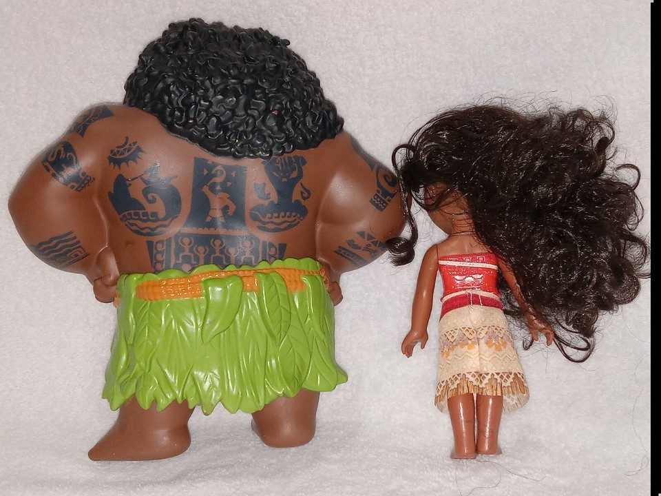 Disney Moana Maui Action Figure Demi God 8" Hasbro 2015 w/ Moana 6 ...