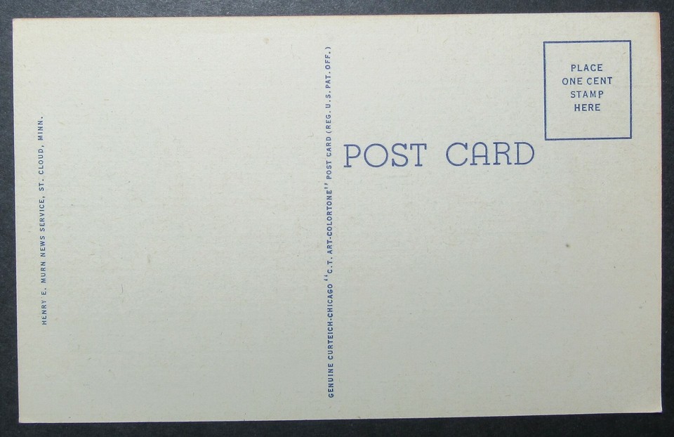 Cathedral Immaculate Conception MN Vintage View Curteich Linen Postcard ...