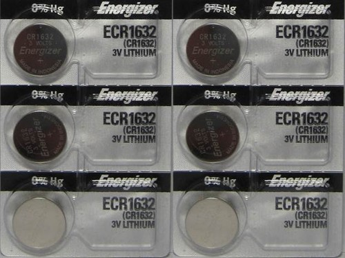 6 Energizer ECR1632 CR1632 BR1632 DL1632 1632 3 V Lithium Batteries | eBay