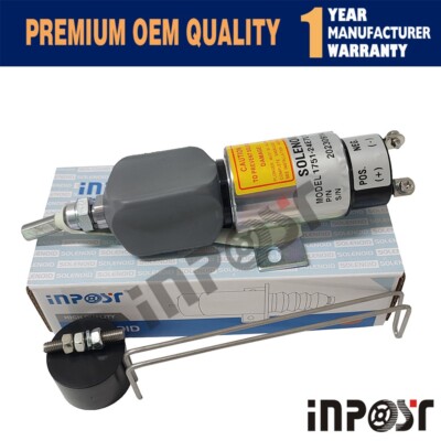 INPOST 1751-24E7U1B1S5 24V Fuel Shutdown Solenoid Valve 2 Terminals | eBay