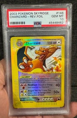PSA 10 GEM MINT Charizard Crystal Reverse Holo Skyridge Pokemon | eBay