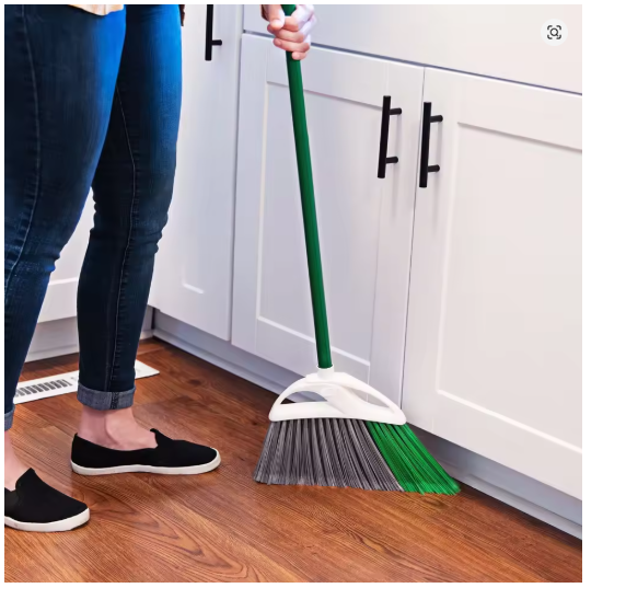 2-Piece Angle Broom & Dustpan Set Steel Handle Recycled Fibers Indoor ...