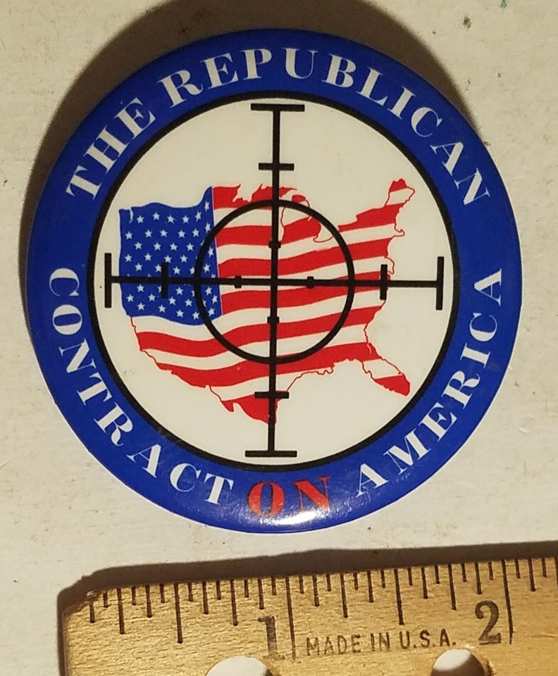 THe Republican Contract on America Pinback Button | eBay