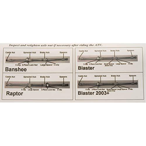 Tusk Adjustable Width Racing Axle - For Yamaha Banshee, Blaster, Raptor ...