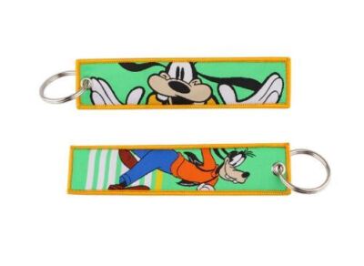 Goofy Embroidered Keyring Key Tag | eBay
