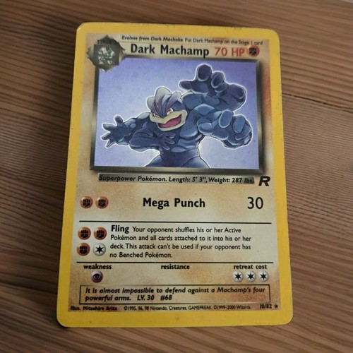 Dark Machamp 10/82 Team Rocket Vintage Holo Foil Rare WOTC Pokemon Card ...