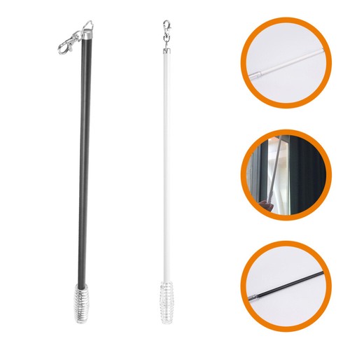 2 Pcs Curtain Rod Set Blind Wand Draw Rods Drapery Pull for Curtains | eBay