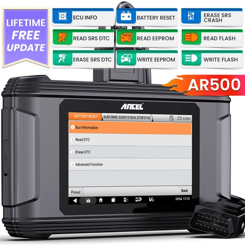 ANCEL AR500 Car Scanner OBD2 SRS Crash data Clear Airbag Module Repair ...