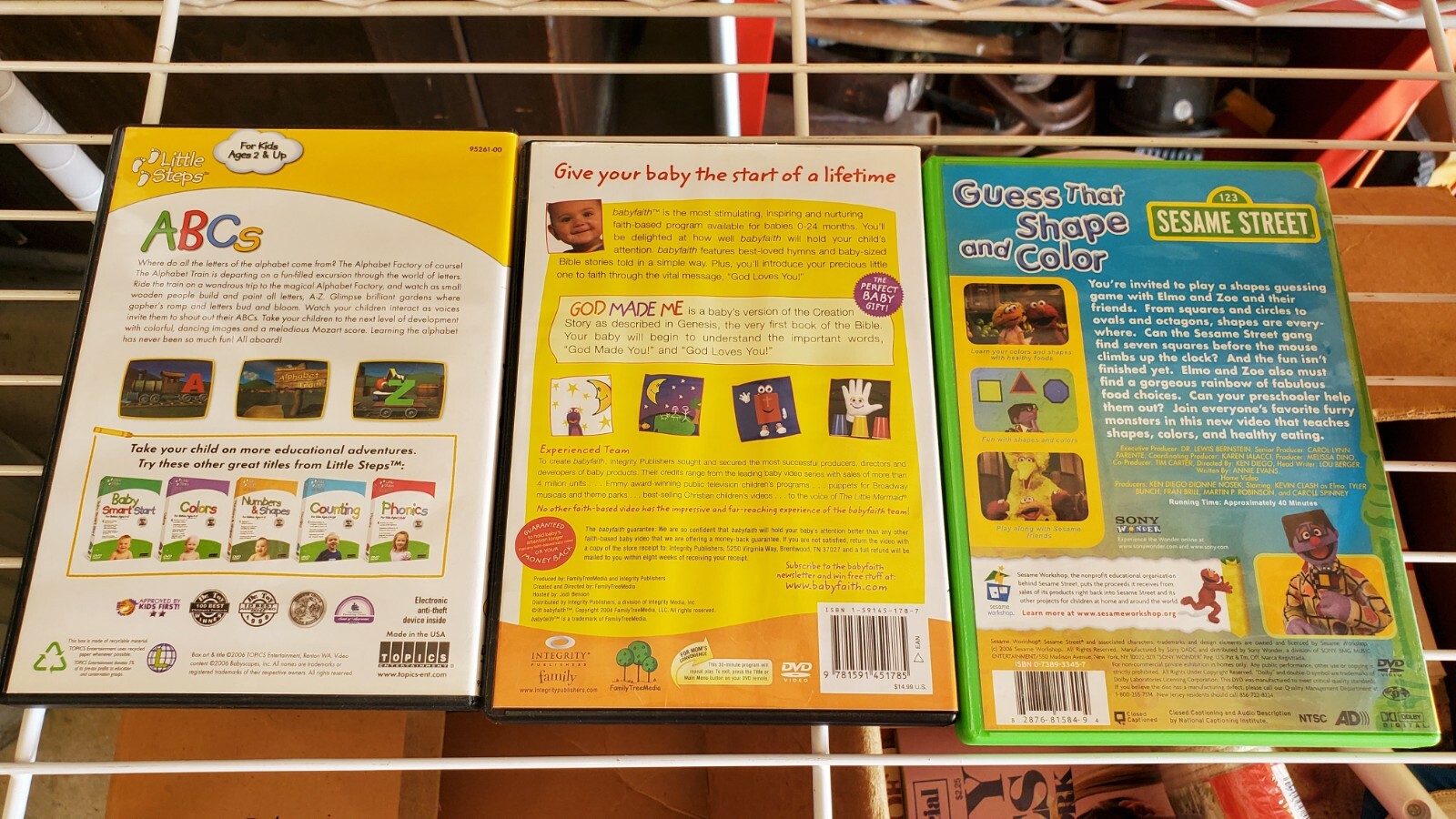 Educate Children DVD LOT of 3 - Sesame Street - Baby Faith - Little ...