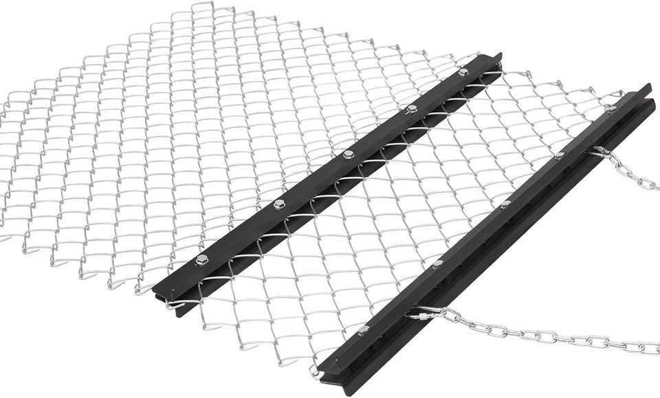 Drag Harrow ATV Lawn Rake 4 x 3 ft / 6 × 5 ft Chain Field Drag For R ...