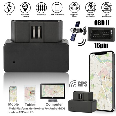 Mini OBD2 GPS Tracker Real Time Vehicle Tracking Device OBD II Car ...