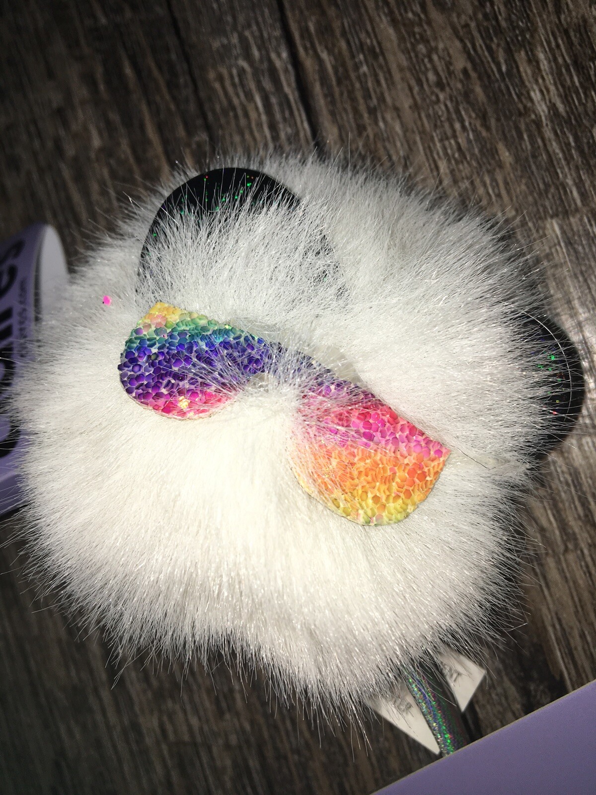 Claire’s Panda Puff Ball Headband Ears Rainbow Choker Jewelry Hair Lot ...