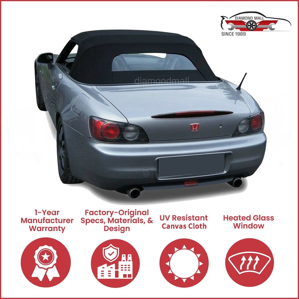 2002-09 Honda S2000 Convertible Soft Top w/DOT Approved Heated Glass ...