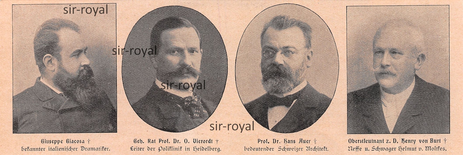 Giuseppe Giacosa - Oswald Vierordt - Hans Auer - Henry von Burt - 1906 ...