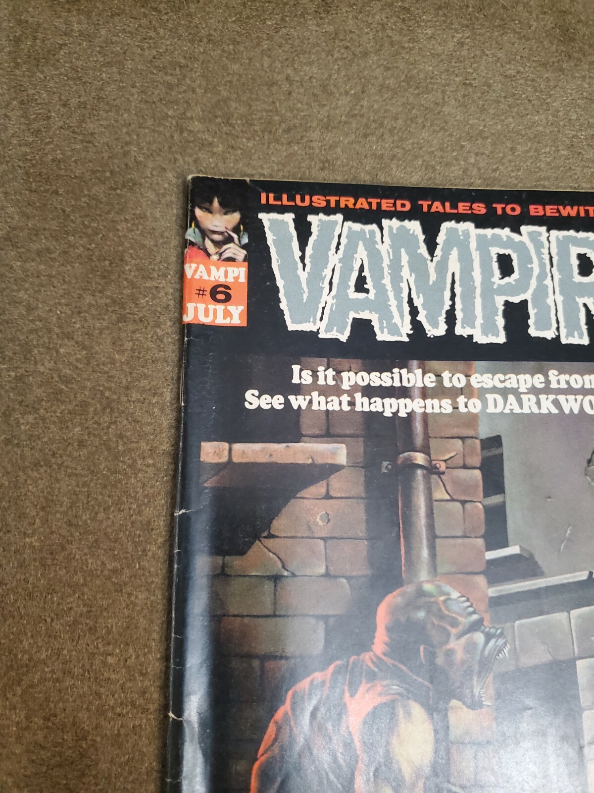 VAMPIRELLA #6 WARREN MAGAZINE KEN KELLY COVER 1970 BRONZE HORROR RARE ...